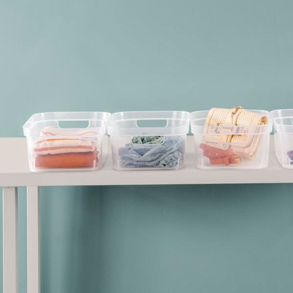 Sterilite 4.25 x 8 x 12.25 Inch Storage Bin with Carry Through Handles, (8 Pack) & Reviews | Wayfair
